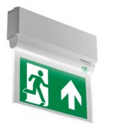 Edge-lit LED escape route exit luminaire by ABB