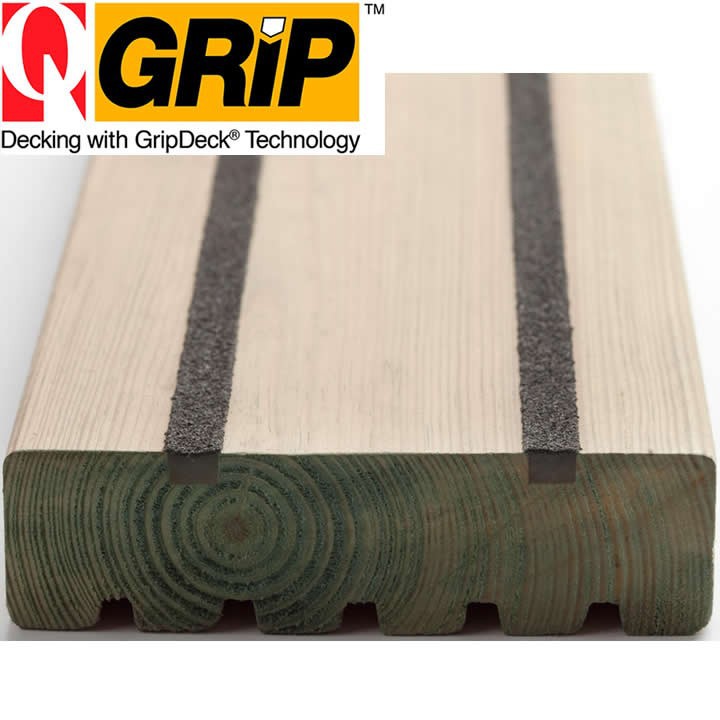 Q-Grip Slip Resistant York Style Decking by Hoppings Softwood Products
