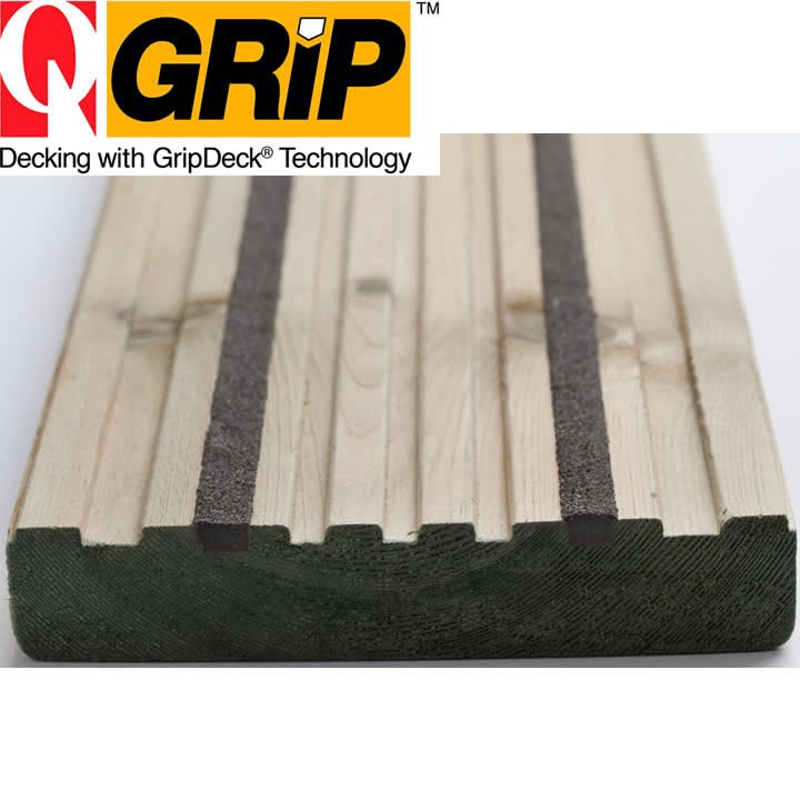 Q-Grip Slip Resistant Canterbury Style Decking by Hoppings Softwood ...