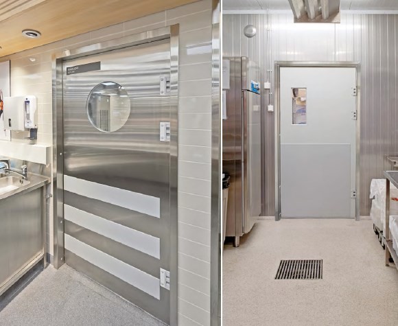 KRH Double Action Doors Stainless Steel Frame by Lami Doors UK