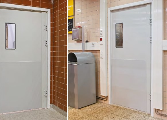 SV Double Action Goods Traffic Doors Adjustable Aluminium Frame by Lami ...