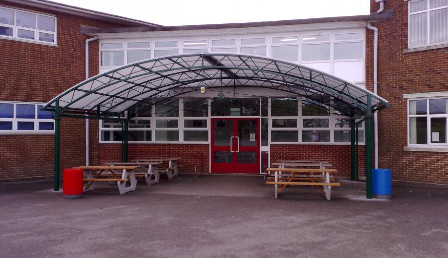 The Oxford XL barrel vault canopy structure by Clovis Canopies