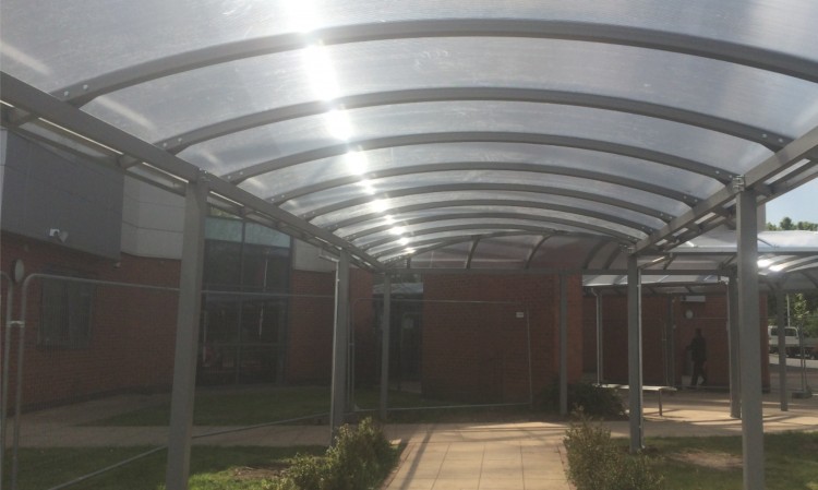 Covered Walkway Steel Frame by Street Space Group