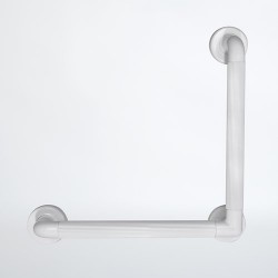 Plastic fluted 90° angled grab rail by NYMAS