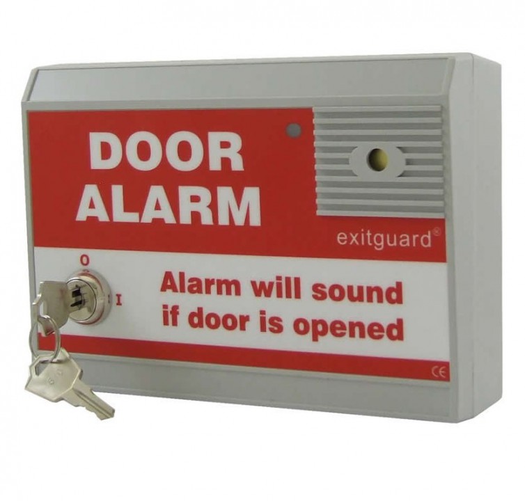 Exitguard door alarm with integral keyswitch - Red by Hoyles Electronic ...