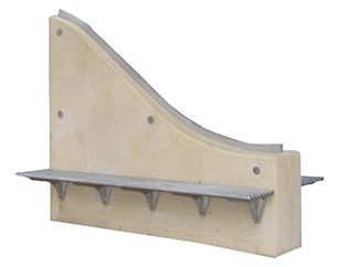 Cresta Concrete and Stainless Steel Bench by Townscape Products Ltd