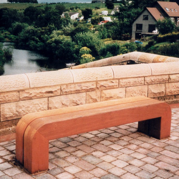 Hardwood Timber Seat Type 9 by Woodscape Ltd