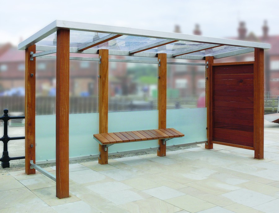 Hardwood Bus Shelter Scarborough by Woodscape Ltd
