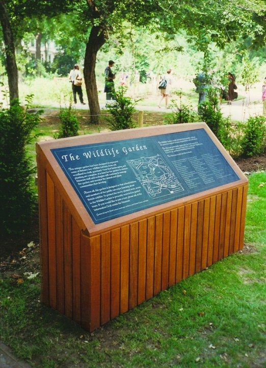 Hardwood Timber Information Display Style Sign by Woodscape Ltd