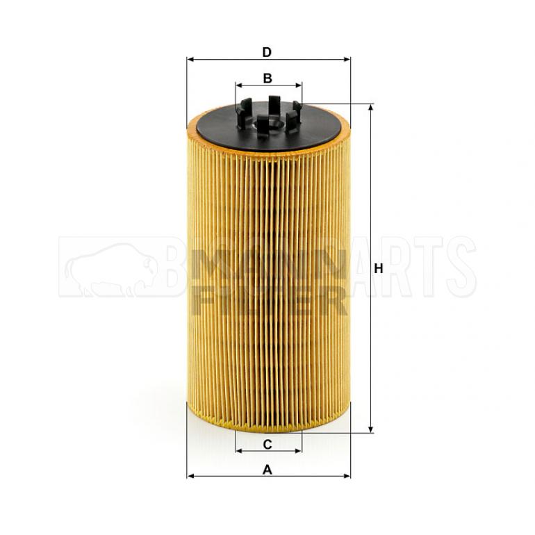 OIL FILTER ELEMENT 51055040107, HU13125X - Bison Parts