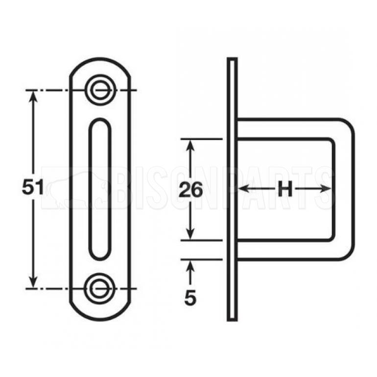 TRAILER CURTAIN REPAIR TIR RIVET ON STAPLE ZINC PLATED STEEL 20MM (PKT ...