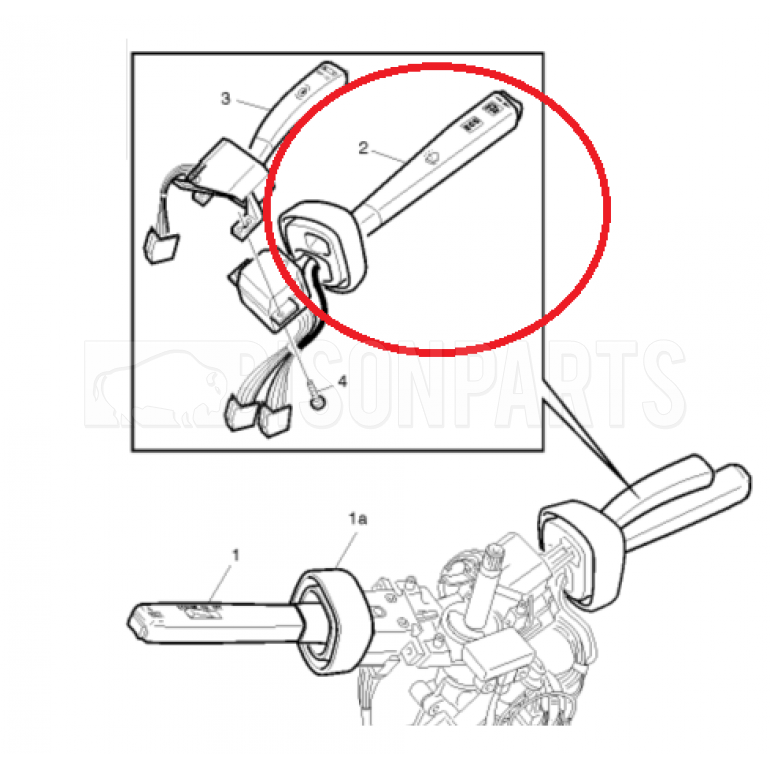 STEERING COLUMN SWITCH 21005294 - Bison Parts
