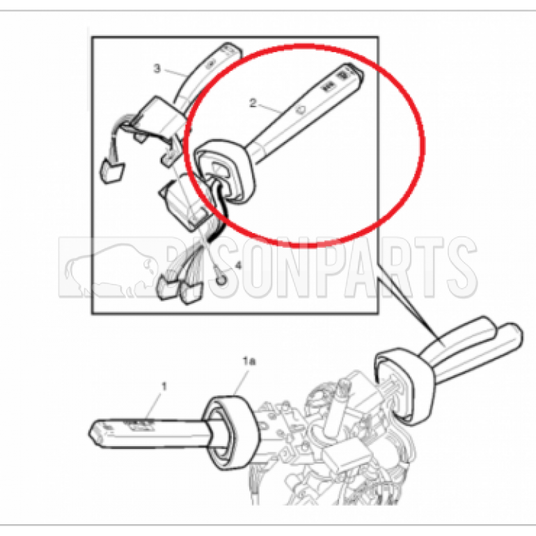 STEERING COLUMN SWITCH 21005294 - Bison Parts