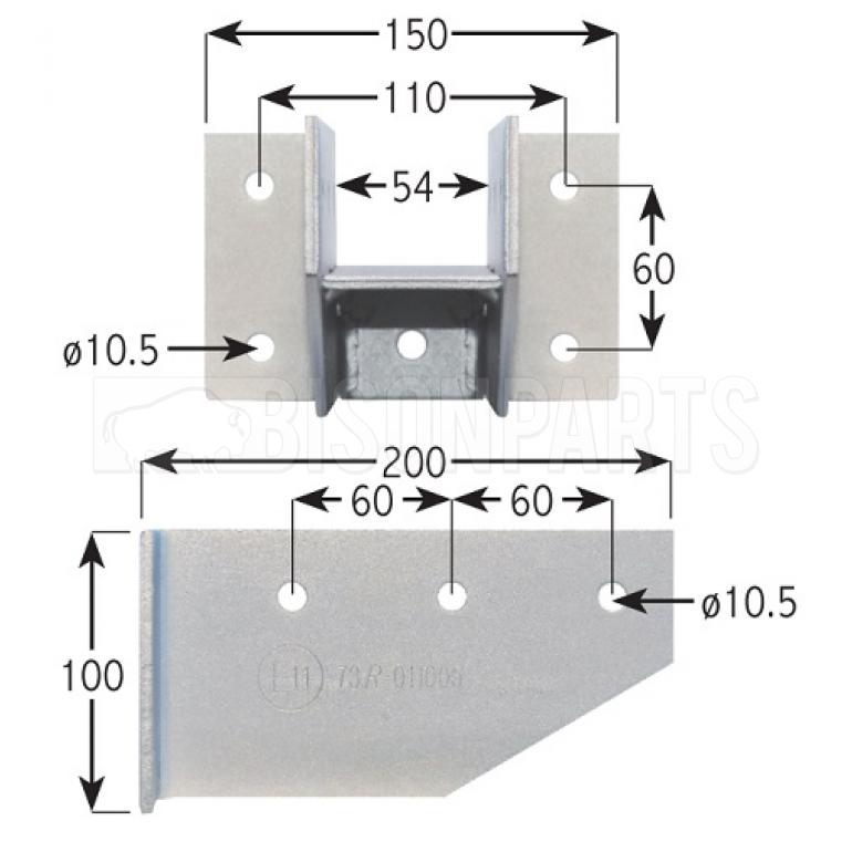 CHASSIS MOUNTED SIDEGUARD SUPPORT BEAM - Bison Parts