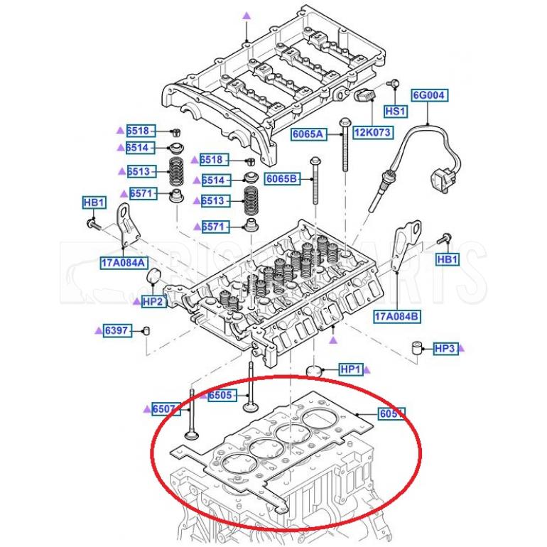 CYLINDER HEAD GASKET 1372299, 1830409, 6C1Q 6051 CB, 6C1Q 6051 CC ...