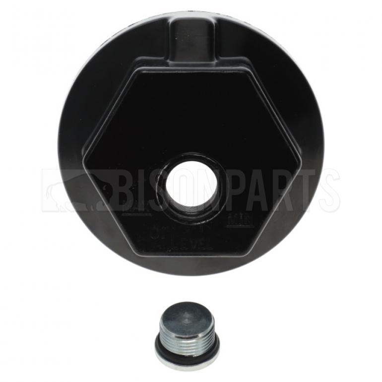 AXLE HUB CAP WITH BUNG 7184091 - Bison Parts