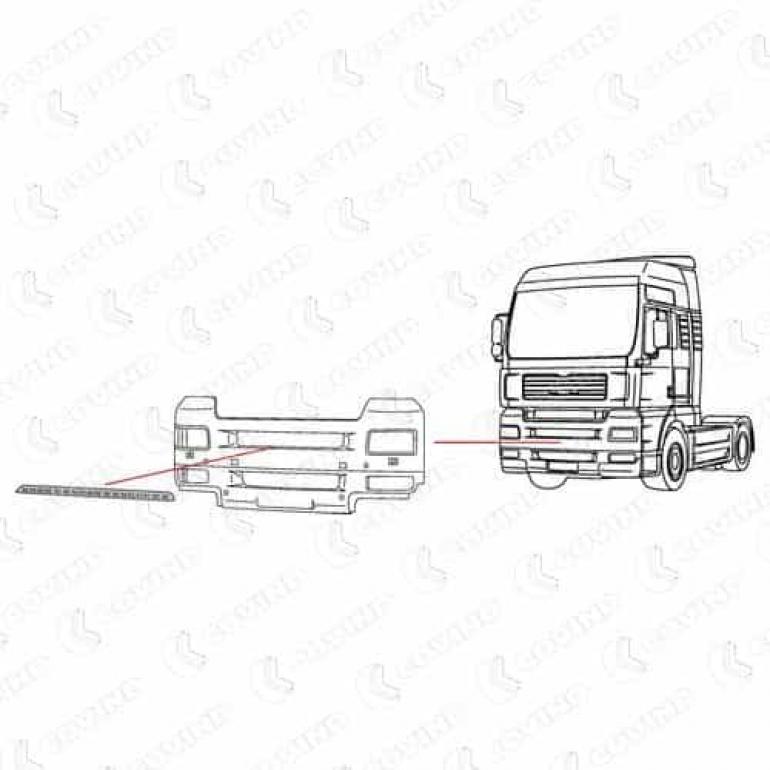 FRONT BUMPER TREAD PLATE 81416102882 - Bison Parts