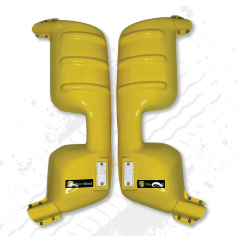 YELLOW SUPER STRONG MIRROR GUARD SET MS027, MS027Y - Bison Parts