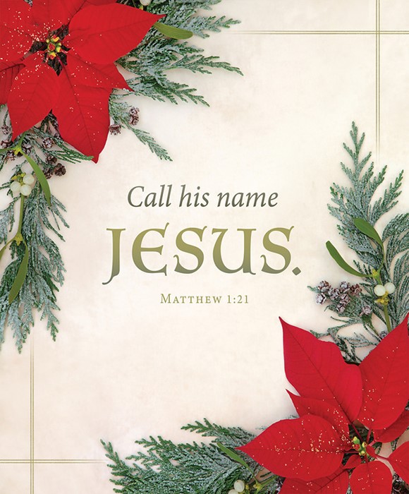 Call His Name Jesus Christmas Large Bulletin (pack of 100 ...