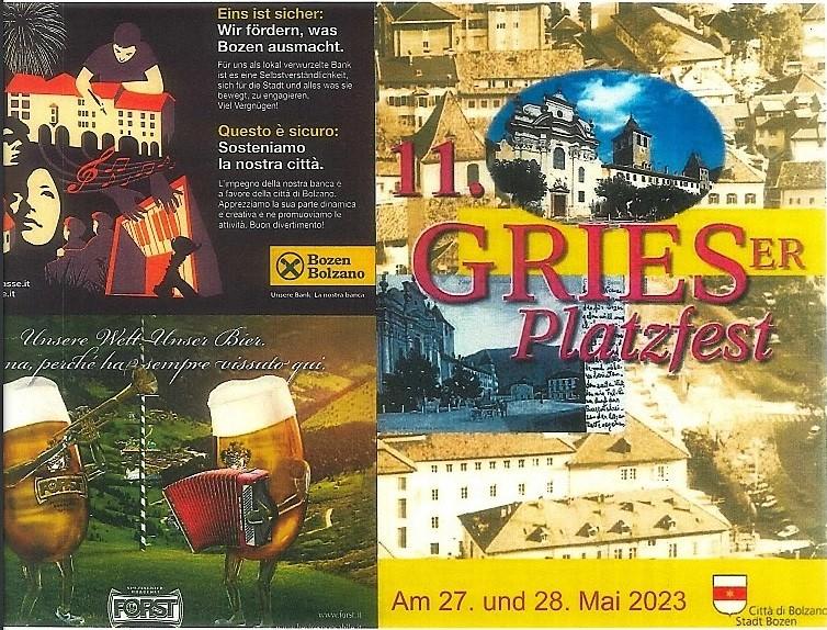Presseeinladung: Vorstellung des Grieser Platzfestes 2023 ... Presseeinladung: Vorstellung des Grieser Platzfestes 2023 ...
