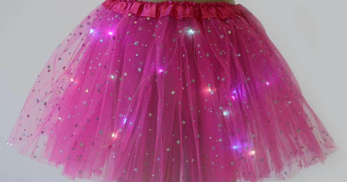 Rokje kort twinkel-lichtjes pink | Coppens Warenhuis