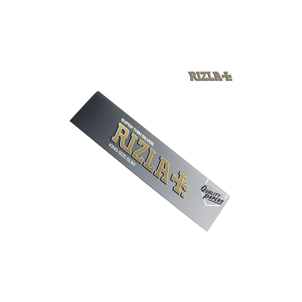 RIZLA KING SIZE SILVER SLIM PAPERS - 50 PACK