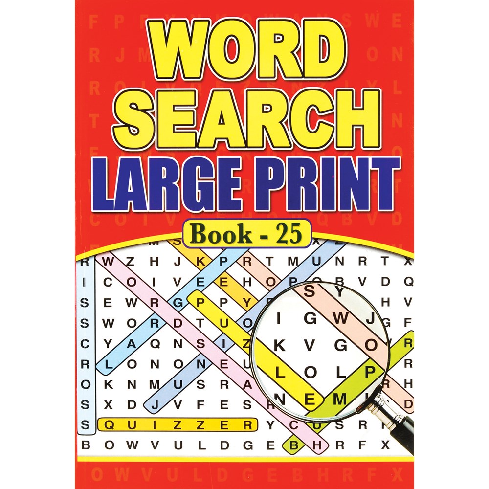 LARGE PRINT WORDSEARCH A4 - 4 ASSTD