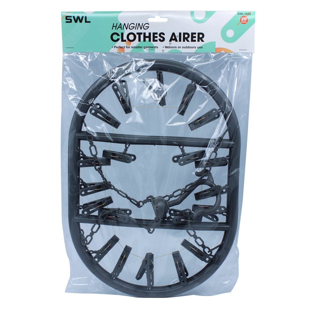 SWL - HANGING CLOTHES AIRER - 20 PEGS