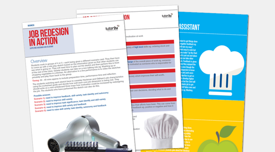 Job Redesign in Action (Hackman Oldham Model) | Business | tutor2u