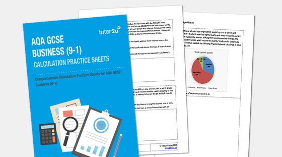 AQA GCSE (9-1) Business Calculation Practice… | Business | tutor2u