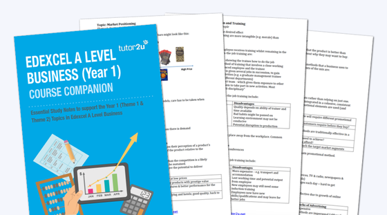 Edexcel A Level Business (Year 1) Course… | Business | tutor2u