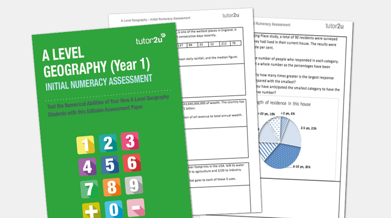 A-Level Geography Initial Numeracy Assessment | tutor2u