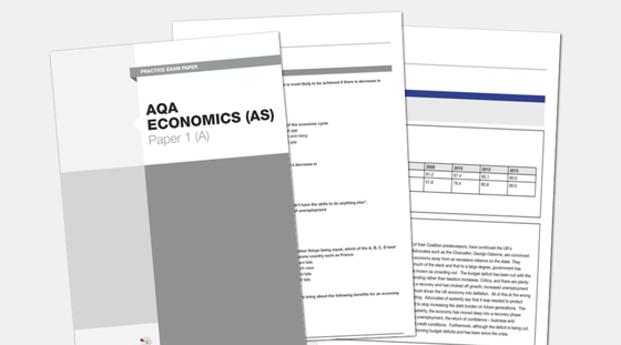 AQA A Level Economics (AS) Practice Exam Papers… | Economics | tutor2u