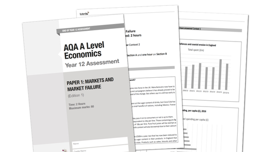 Year 12 Assessment: Paper 1 (Micro) for AQA A… | Economics | tutor2u