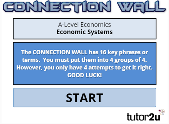 Economic Systems "Connection Wall" Activity | Economics | tutor2u