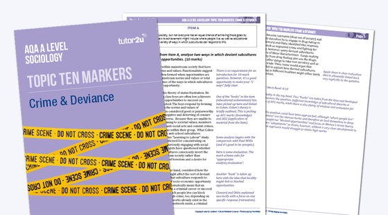 Crime & Deviance: AQA A Level Sociology Topic… | Sociology | tutor2u