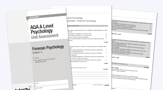 Forensic: AQA A Level Psychology Unit… | Psychology | tutor2u