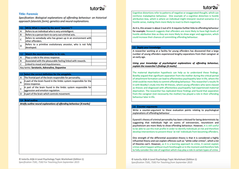Everything You Need to Teach Forensic for AQA A Level… | tutor2u