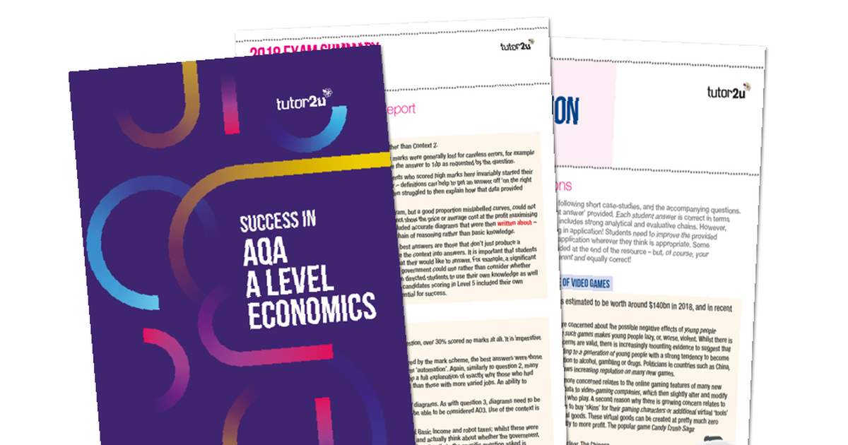 Success in AQA A-Level Economics 2019 - the CPD Course | tutor2u