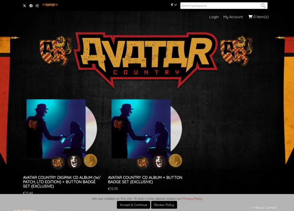 Avatar Official Online Store : Merch, Music, Downloads & Clothing