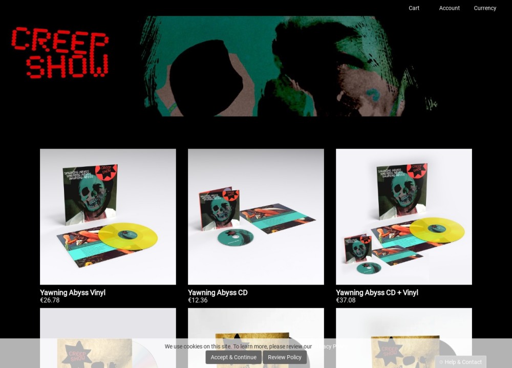 Creep Show Online Store : Merch, Music, Downloads & Clothing