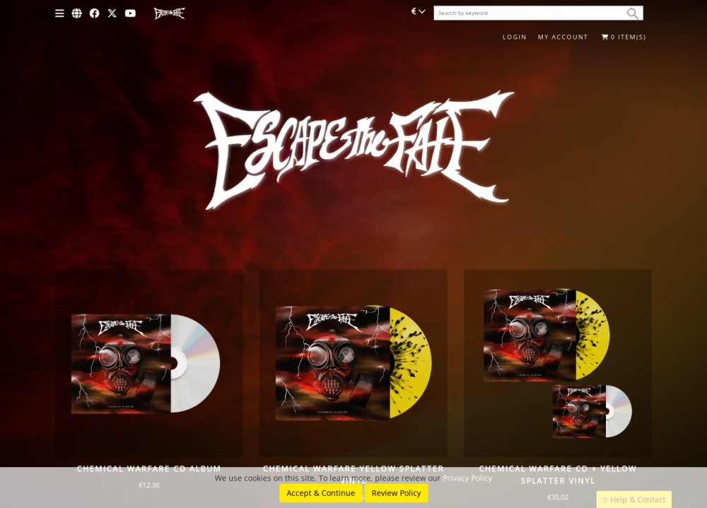 Escape The Fate Official Online Store : Merch, Music, Downloads & Clothing