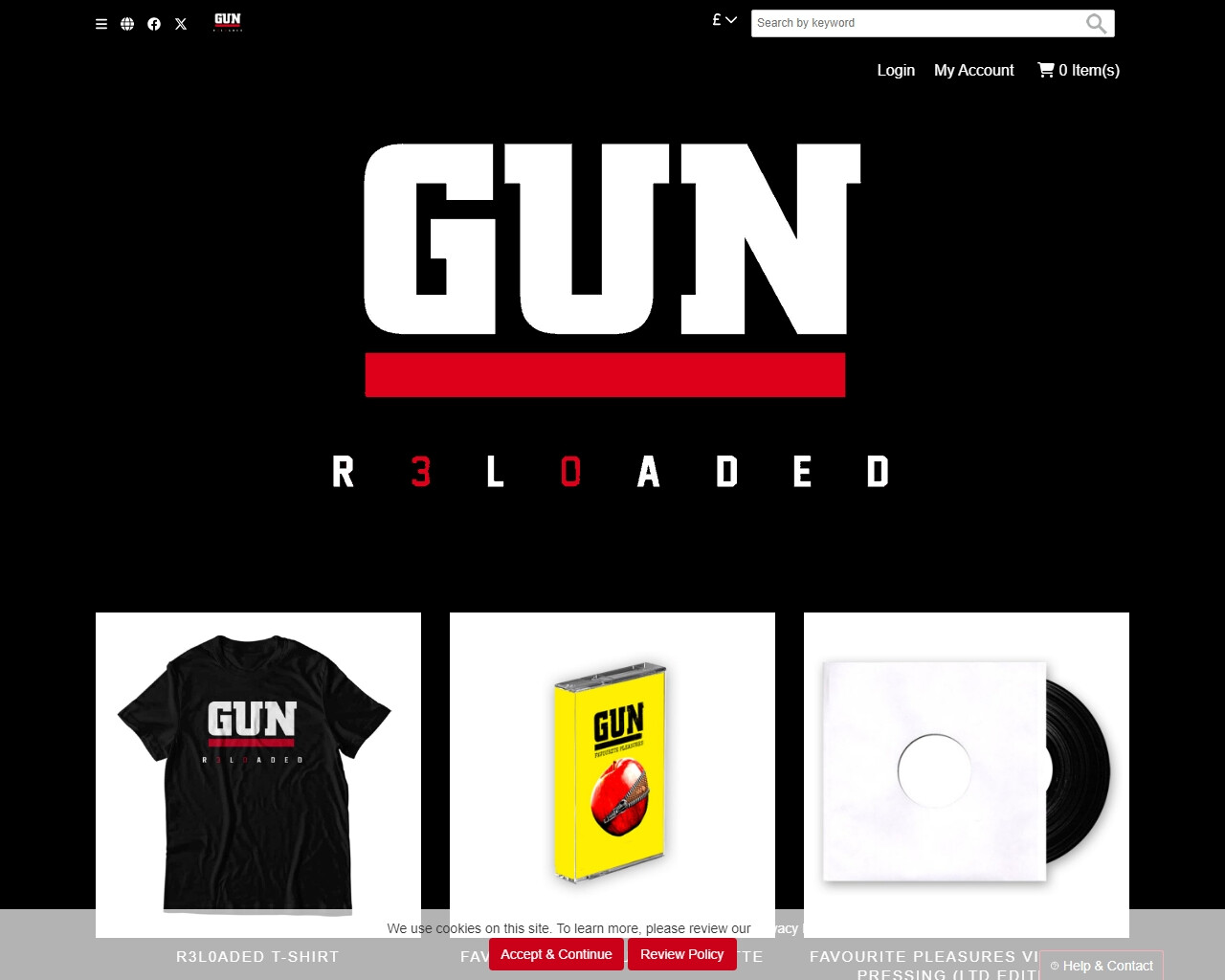 Gun Official Online Store : Merch, Music, Downloads & Clothing
