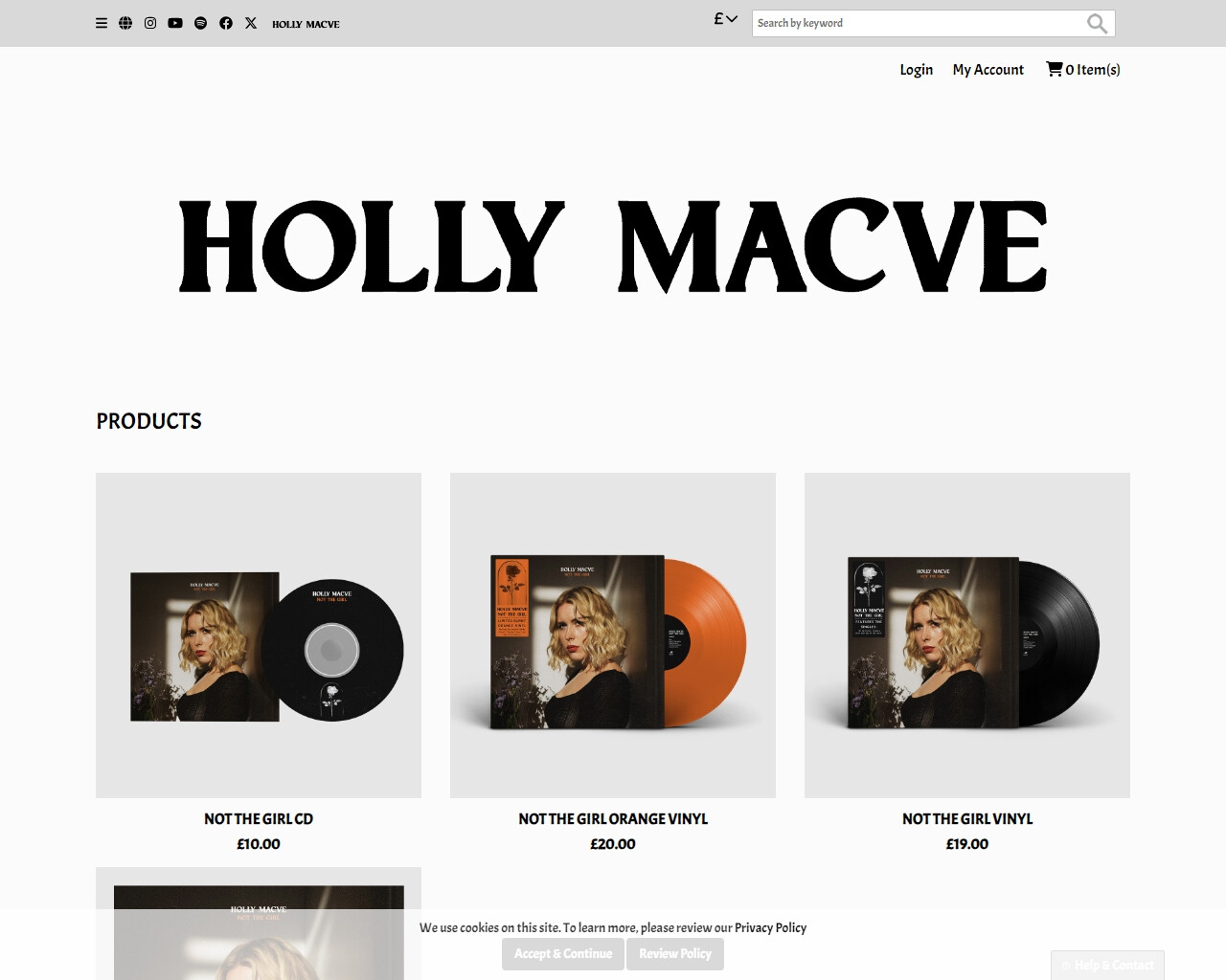 Holly Macve Official Online Store : Merch, Music, Downloads & Clothing