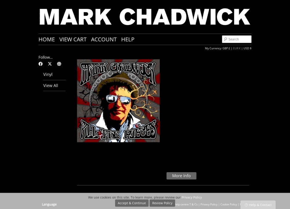 Mark Chadwick Official Online Store : Merch, Music, Downloads & Clothing