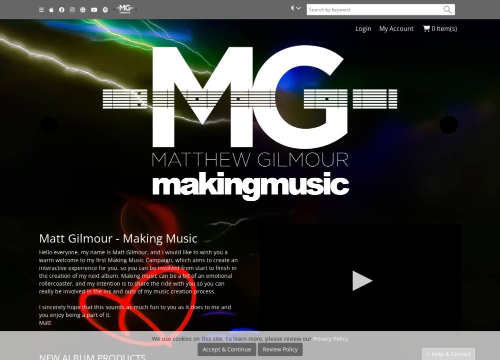 Matt Gilmour Official Online Store : Merch, Music, Downloads & Clothing