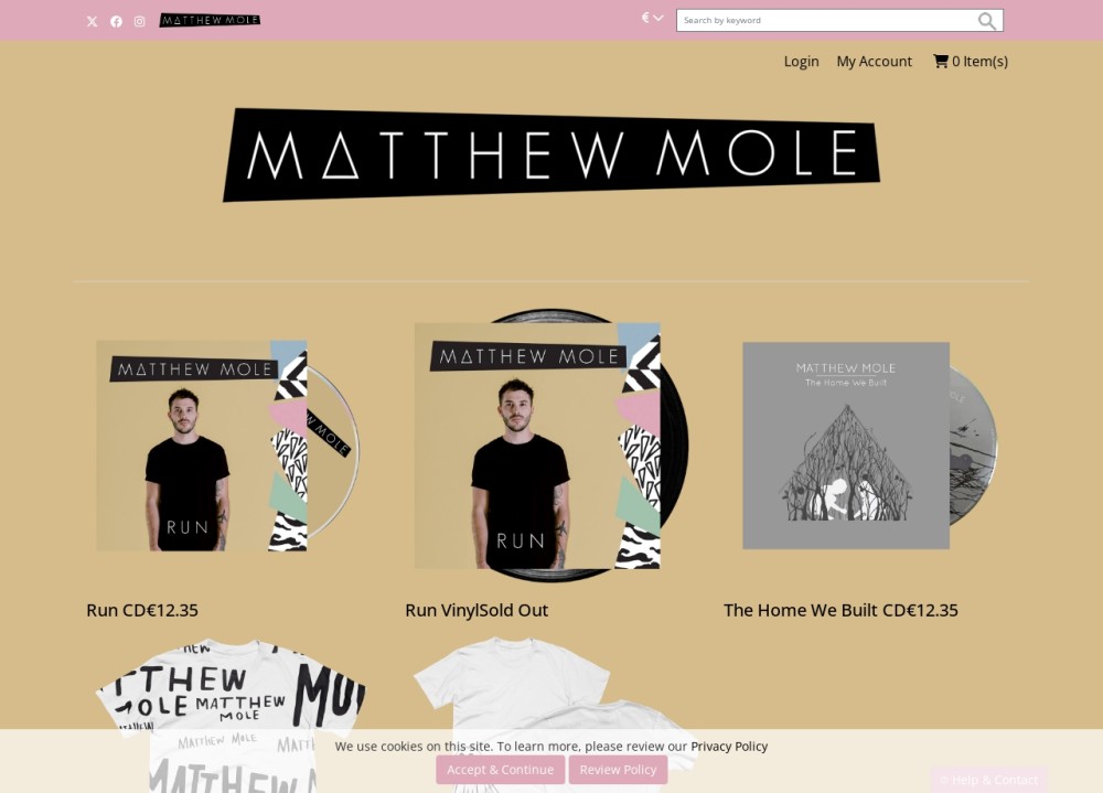 Matthew Mole Official Online Store : Merch, Music, Downloads & Clothing