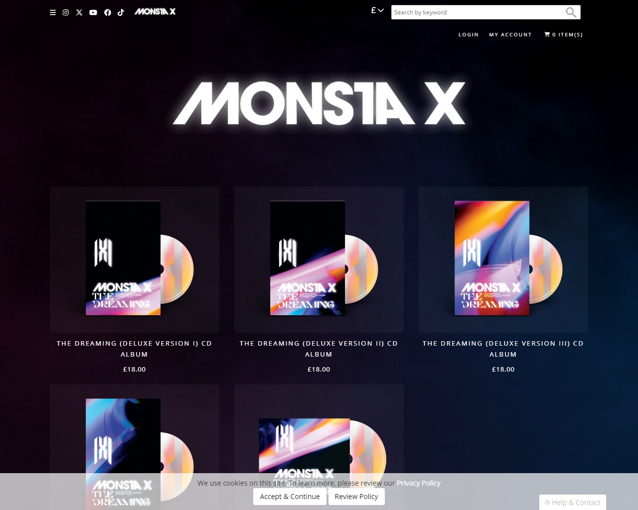 Monsta X Official Online Store : Merch, Music, Downloads & Clothing