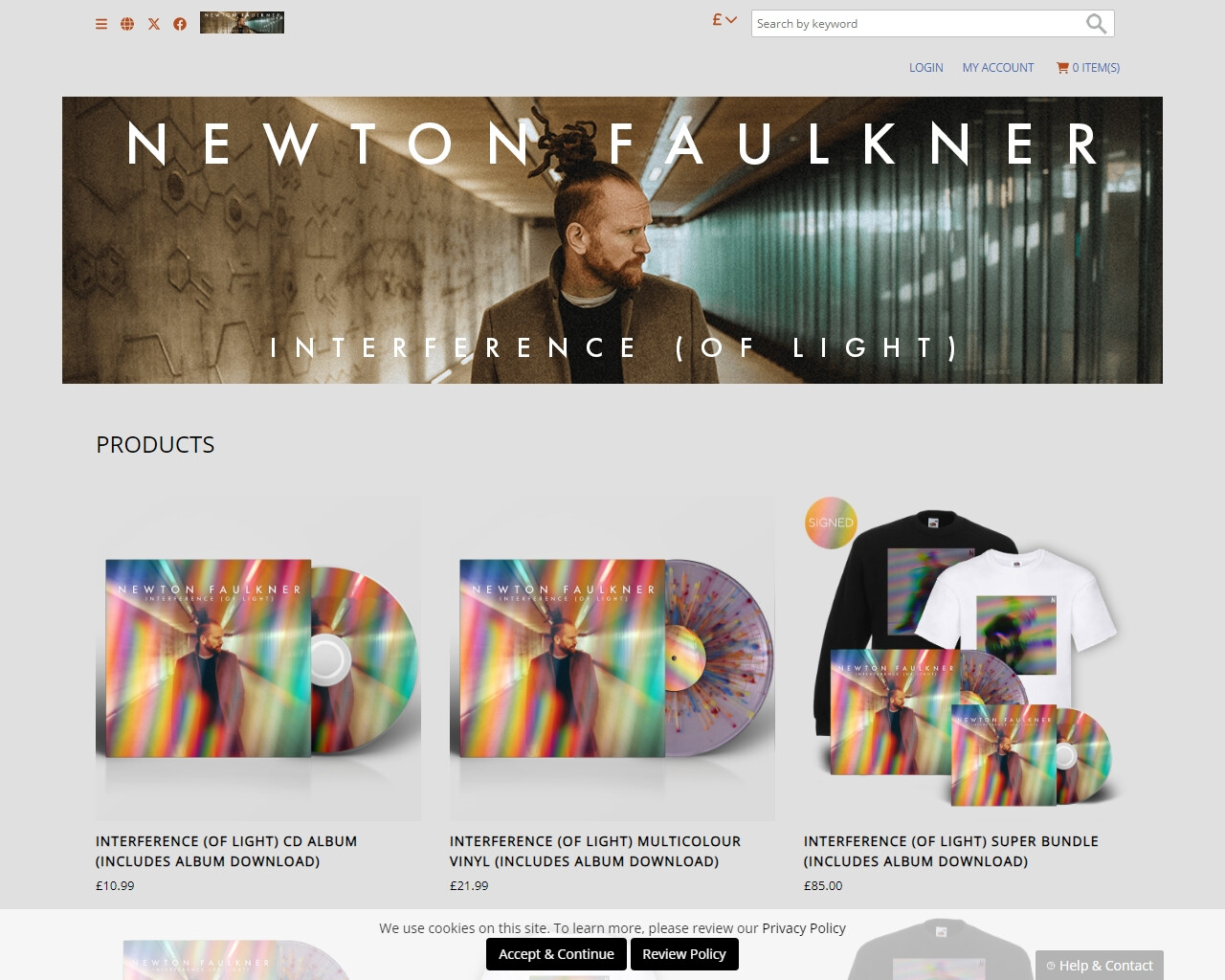 Newton Faulkner Official Online Store : Merch, Music, Downloads & Clothing