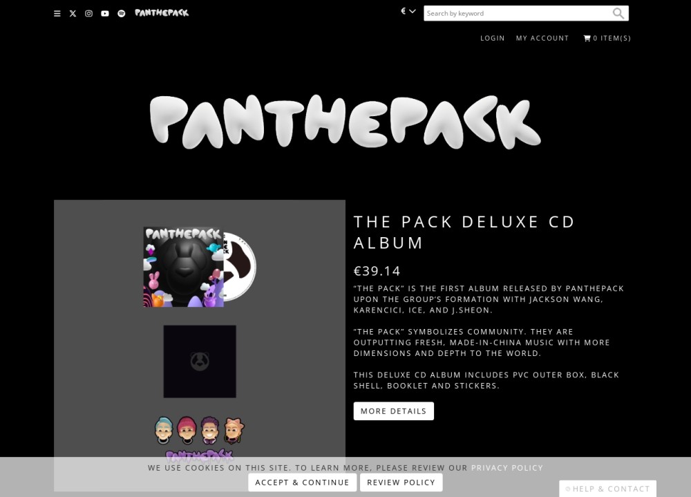 PANTHEPACK Official Online Store : Merch, Music, Downloads & Clothing